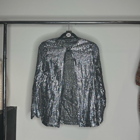 Halston Heritage | Jackets & Coats | 8 Halston Black Label Sequin Jacket No Size | Poshmark
